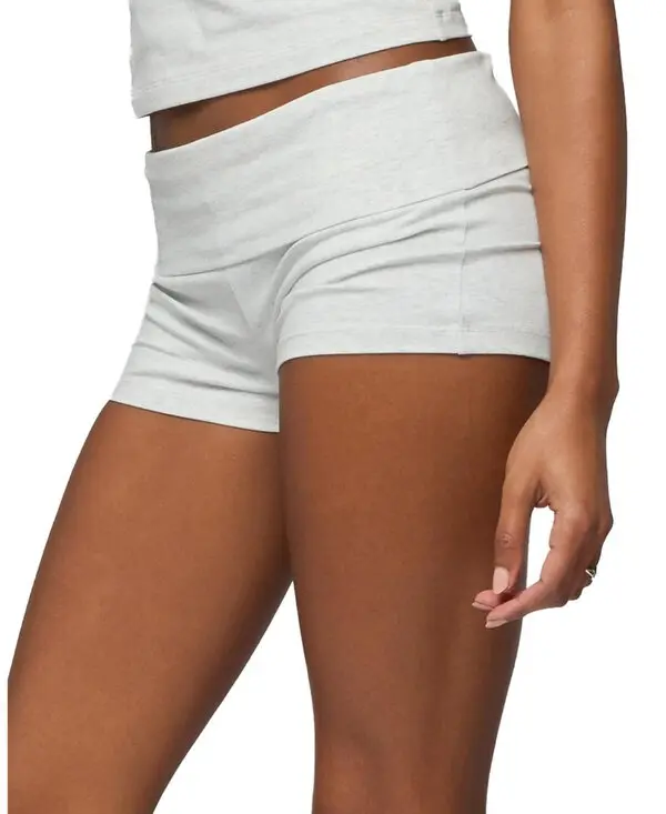 EDIKTED Palo Foldover Shorts - Light-gray-melange