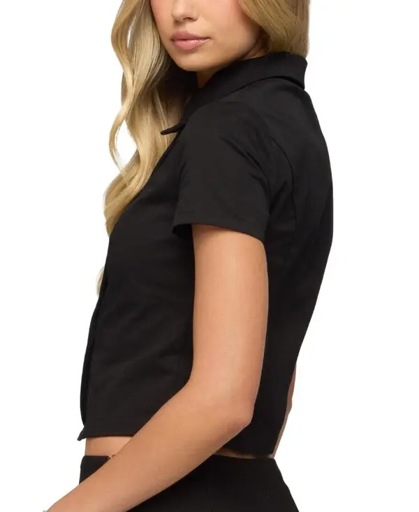 EDIKTED Short Sleeve Cotton Trench Shirt