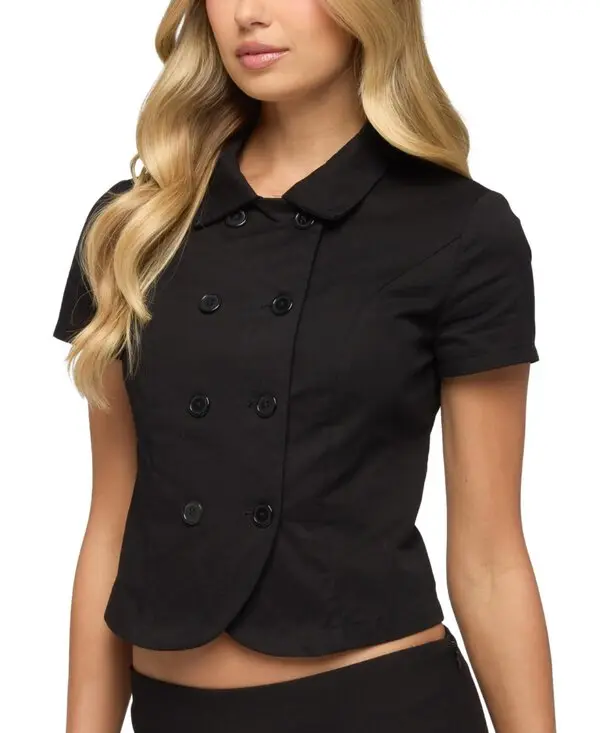EDIKTED Short Sleeve Cotton Trench Shirt