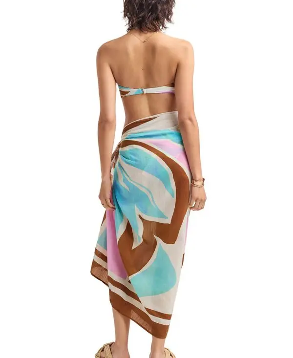 VITAMIN A Samara Sarong - Coast Colorblock
