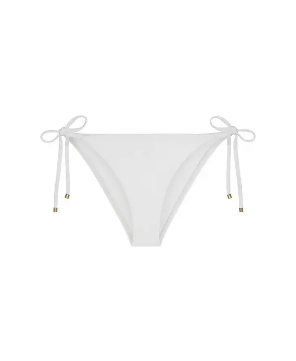 VITAMIN A Elle Tie Side Bikini Bottom - White