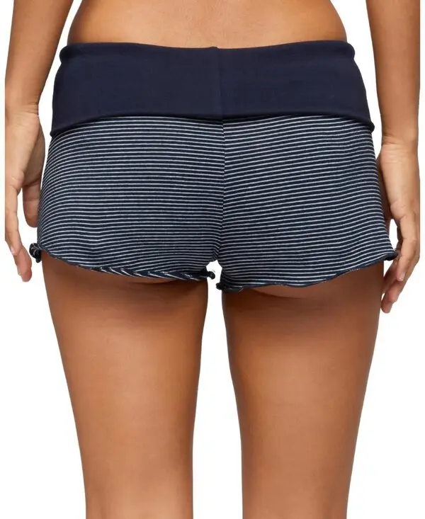 EDIKTED Contrast Striped Foldover Shorts