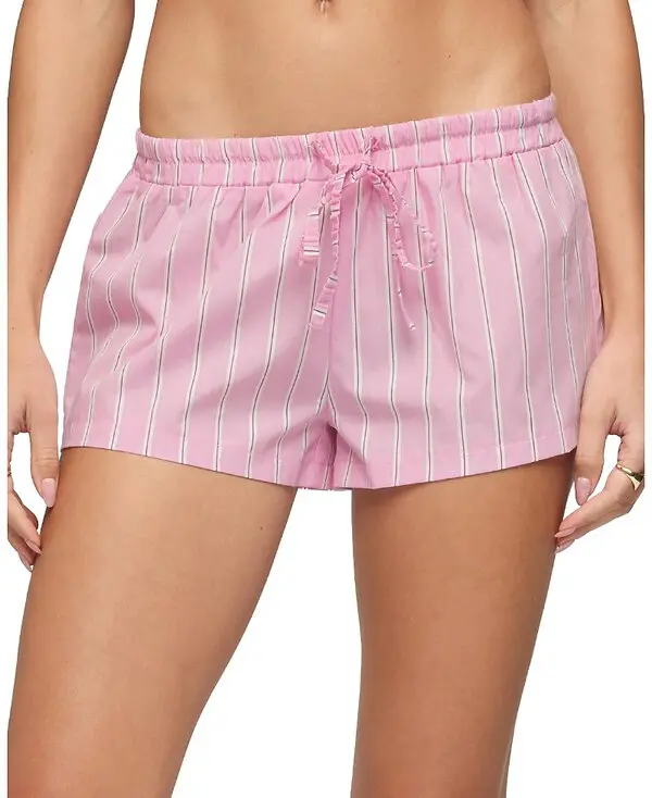 EDIKTED Carmella Striped Lounge Shorts - Pink
