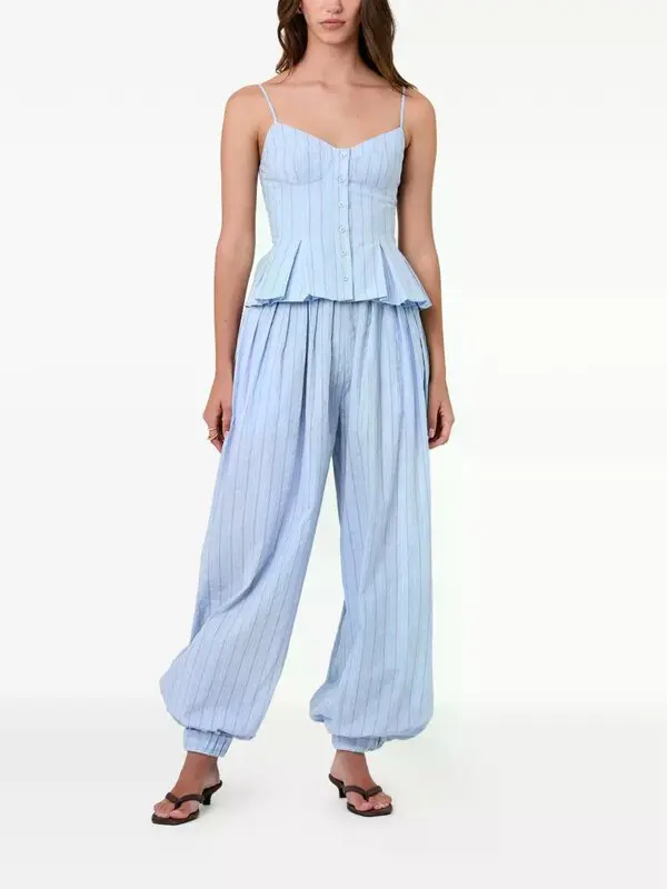 NICHOLAS Staci Spaghetti-strap Peplum Top