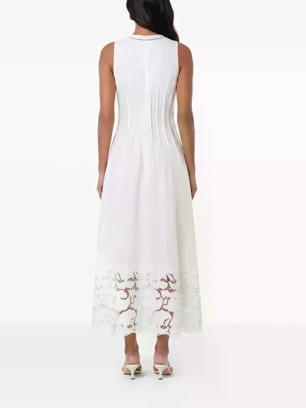 NICHOLAS Stina Broderie-trim Sleeveless Midi Dress
