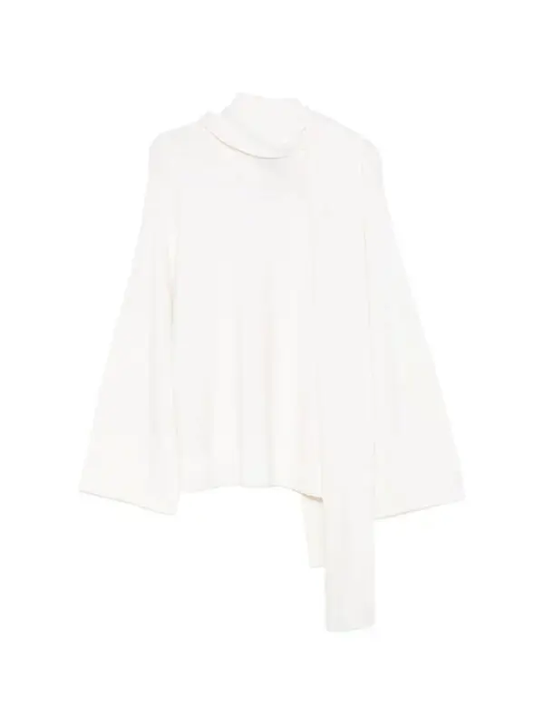 Barbara Bui Scarf Detail Crew Neck Sweater