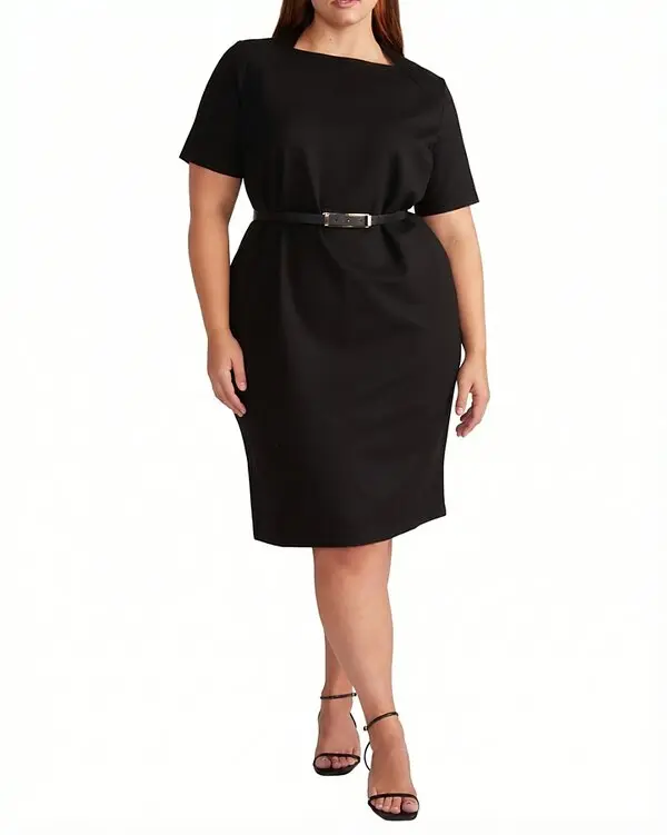 Universal Standard Envelope Neck Ponte Dress - Black