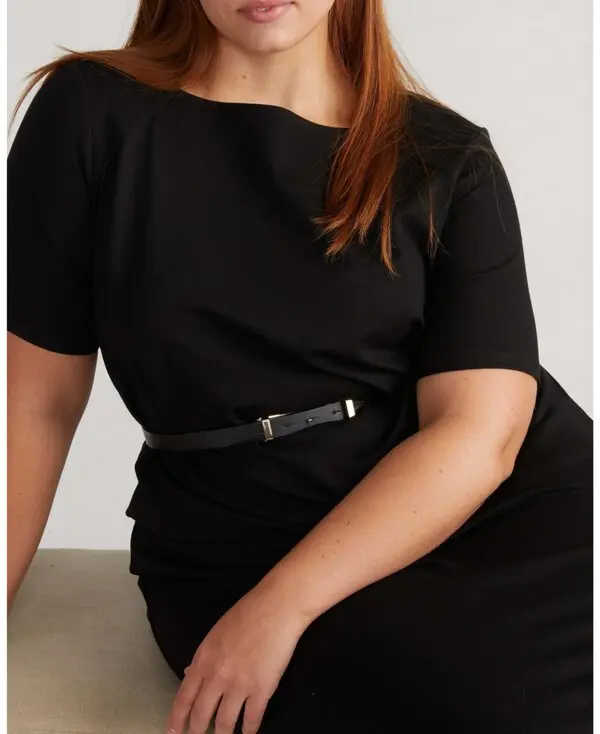 Universal Standard Envelope Neck Ponte Dress - Black