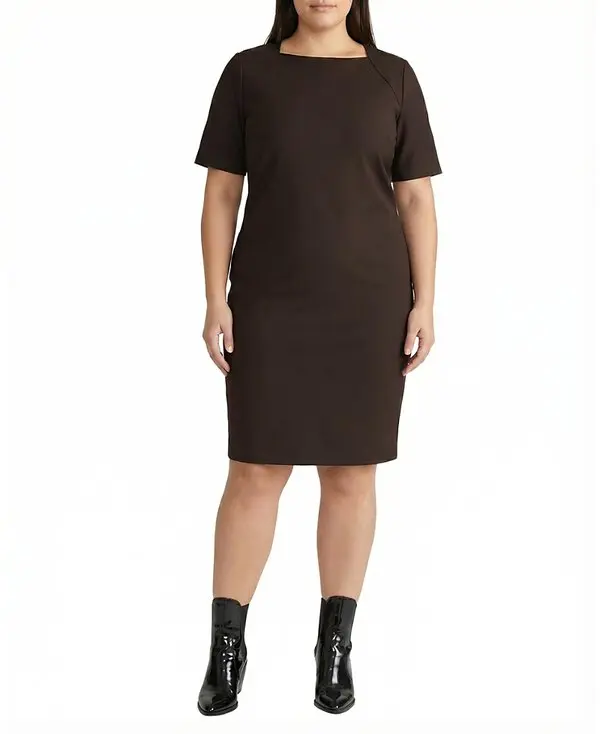 Universal Standard Envelope Neck Ponte Dress - Espresso