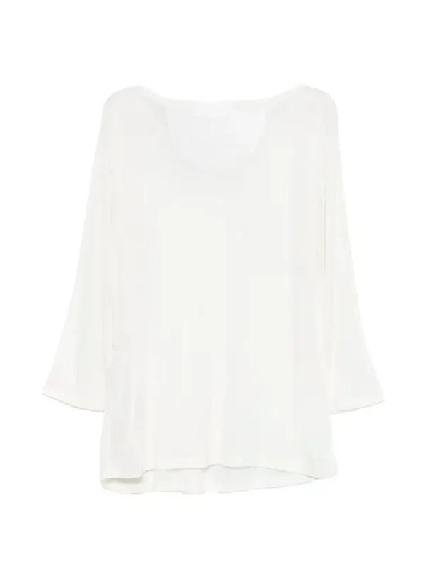 PUROTATTO Boat-neck T-shirt - Neutrals