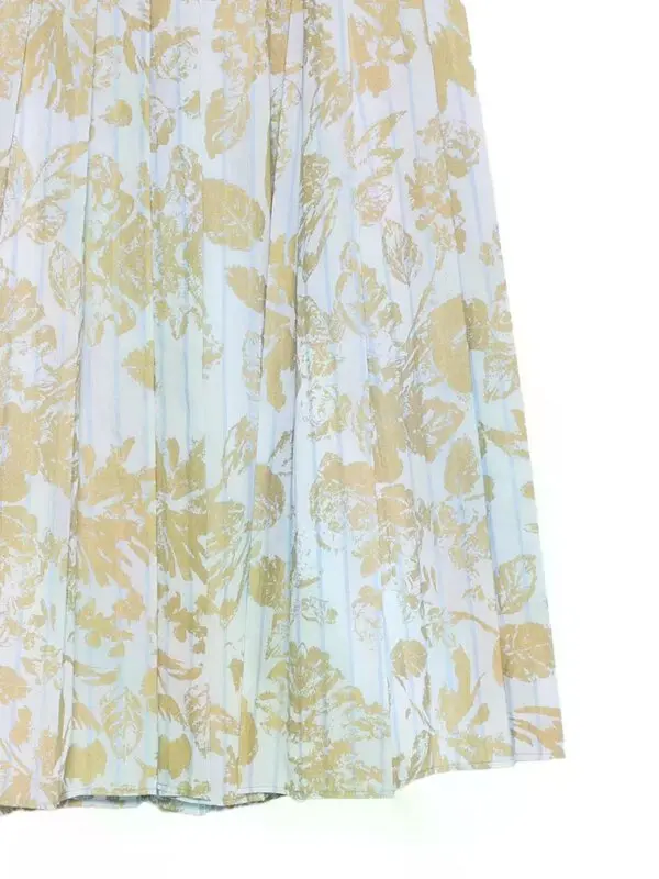 Antonio Marras Floral Print Pleated Midi Skirt