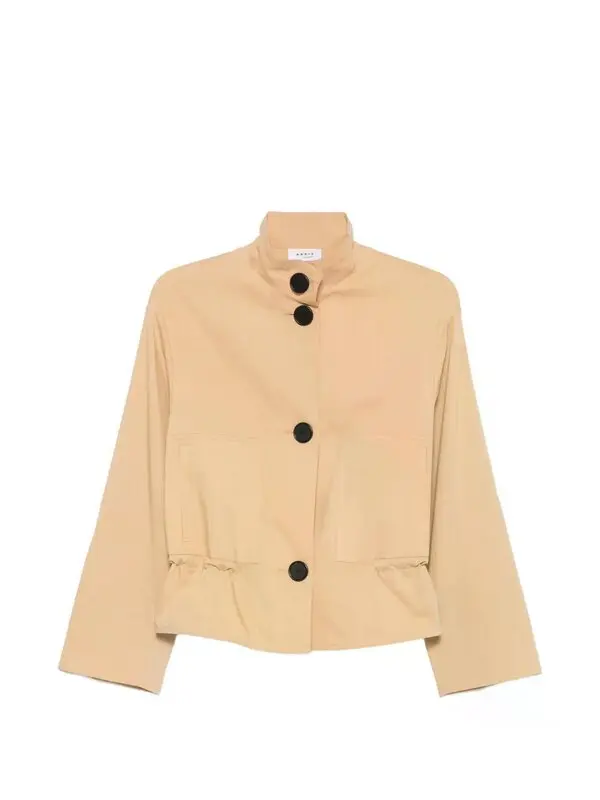 Akris Ruffled Button-front Jacket - Neutrals