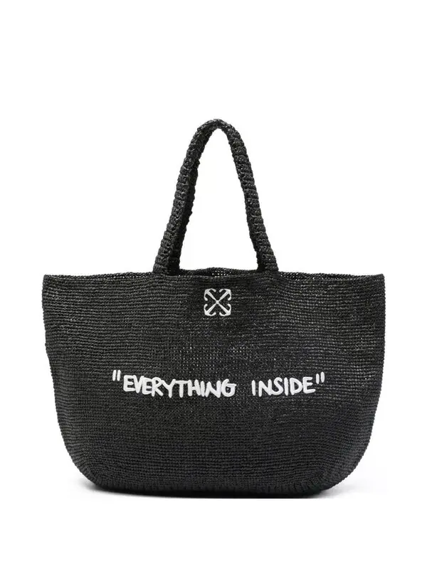 Off-White Jitney Woven Design Tote Bag