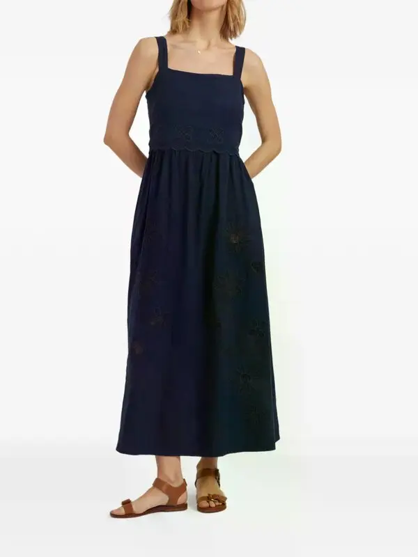 Chinti & Parker Broderie Floral Midi Dress