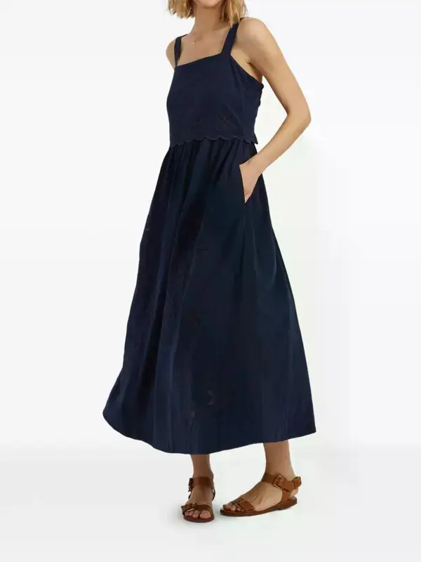 Chinti & Parker Broderie Floral Midi Dress