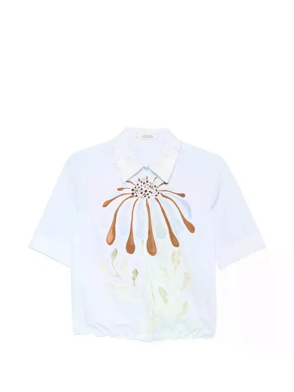 Dorothee Schumacher Embroidered Collar Shirt - Blue