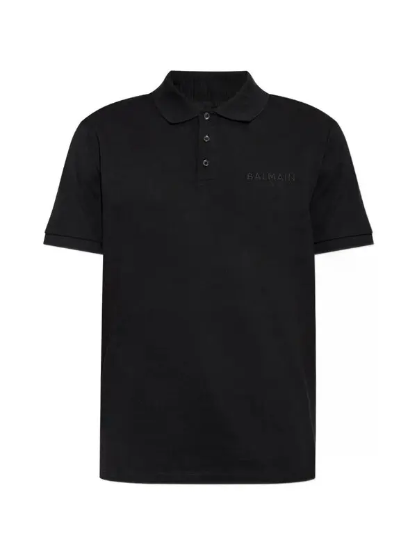 Balmain Logo-embroidered Polo Shirt