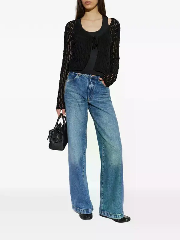 Emporio Armani J4j Logo-patch Wide-leg Jeans