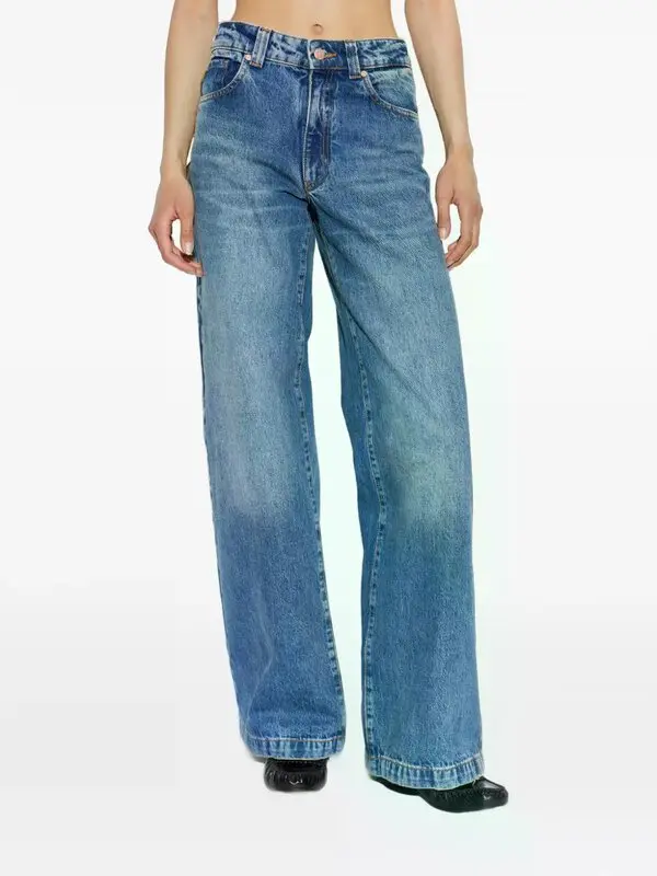 Emporio Armani J4j Logo-patch Wide-leg Jeans
