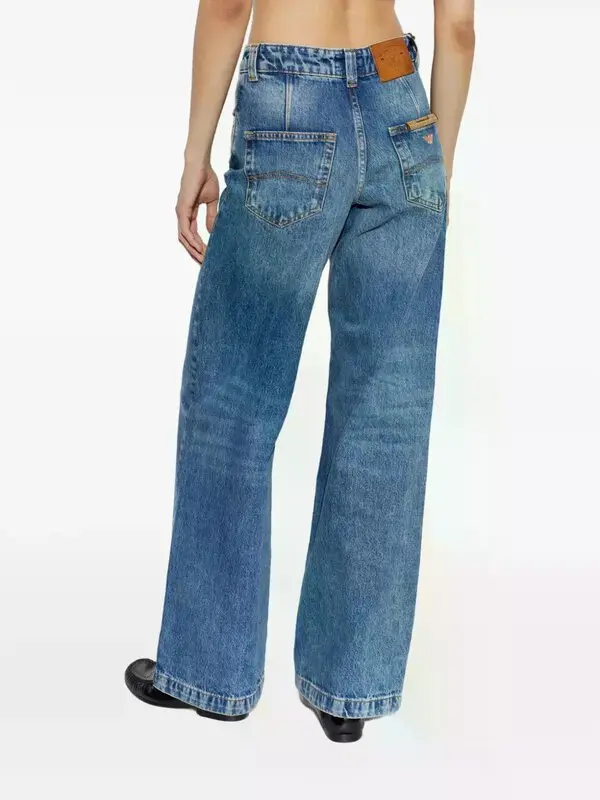 Emporio Armani J4j Logo-patch Wide-leg Jeans