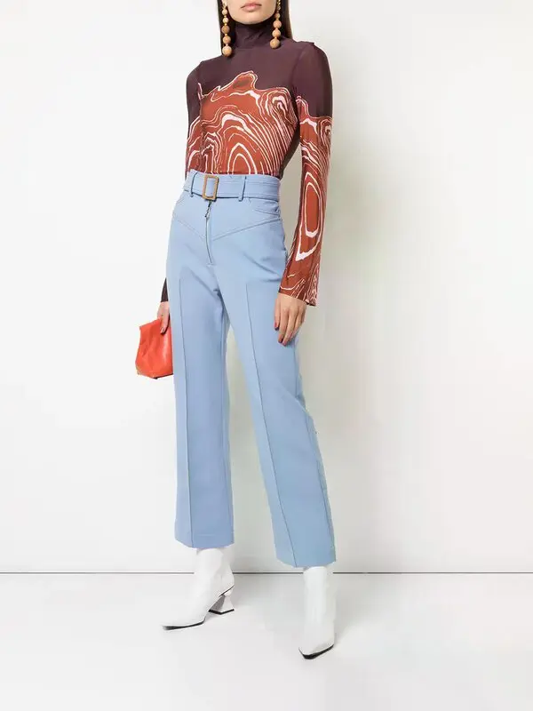 ELLERY Abstract-print Roll-neck Top