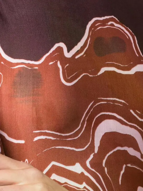 ELLERY Abstract-print Roll-neck Top