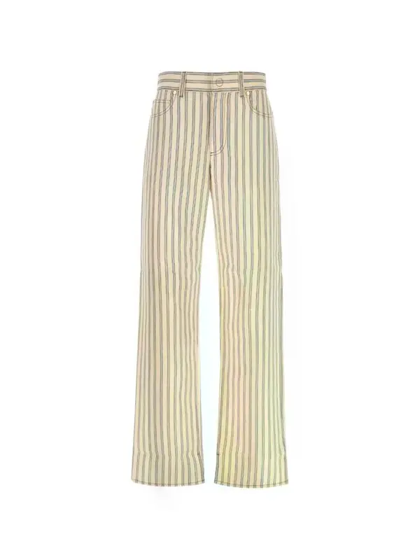 Fendi Long Striped Jeans - Neutrals