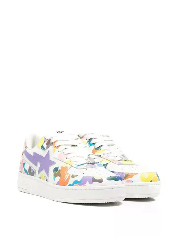 A BATHING APE Camo Print Lace-up Sneakers