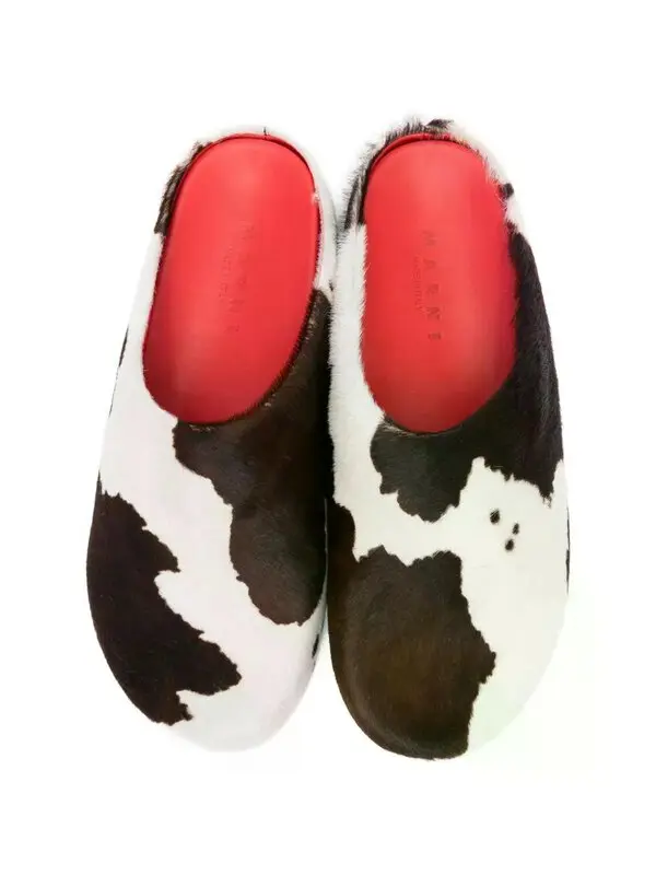 Marni Cow-print Mules