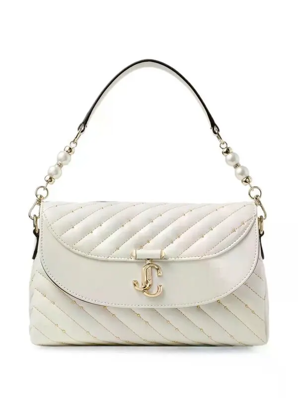 JIMMY CHOO Curve Top Handle Shoulder Bag - Neutrals