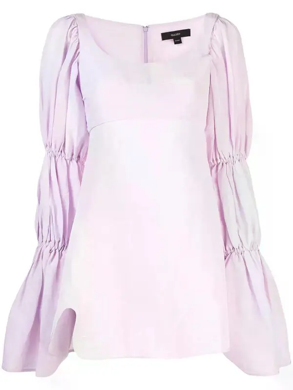 ELLERY Tiered Sleeve Mini Dress - Purple