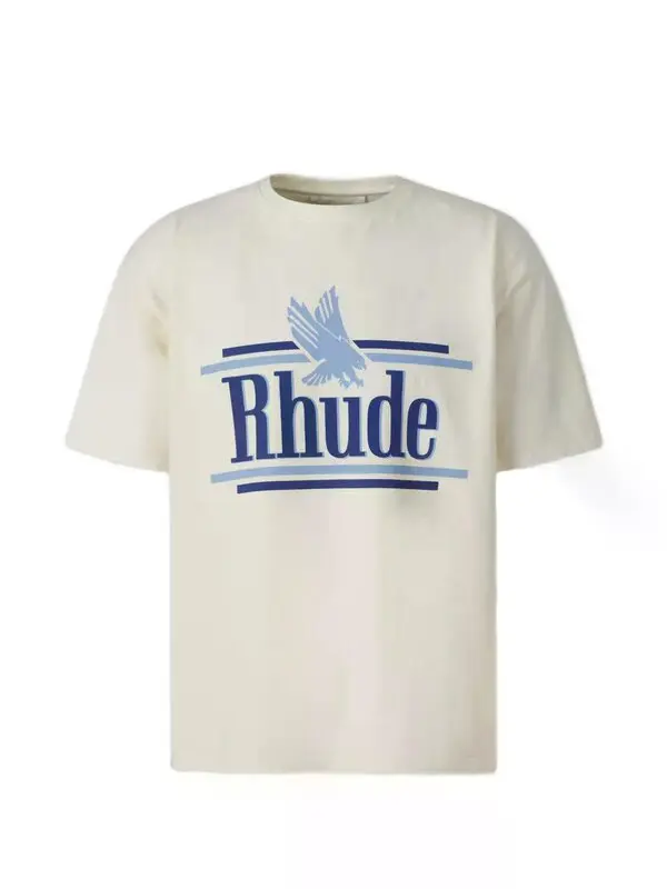 Rhude Logo-print Cotton T-shirt - White