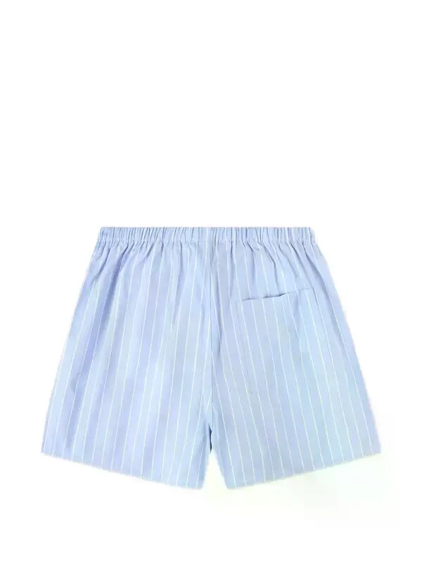 SPORTY & RICH Striped Cotton Shorts