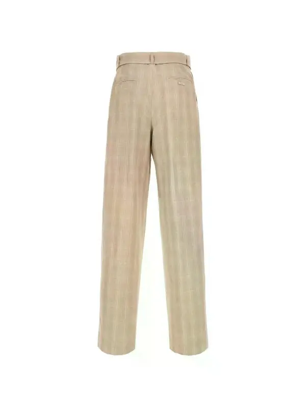 Iceberg Belted Check-pattern Trousers - Neutrals