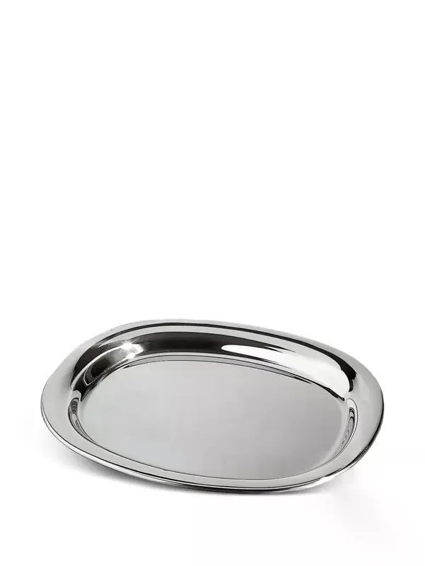 ALESSI Jm13 Polished Oval Serving Plate - Silver