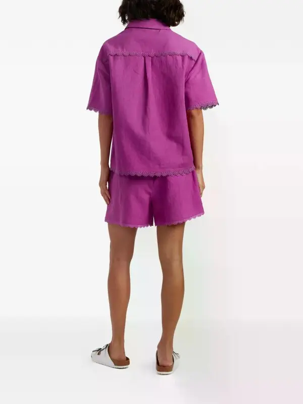 Chinti & Parker Scallop-trim Shorts - Pink