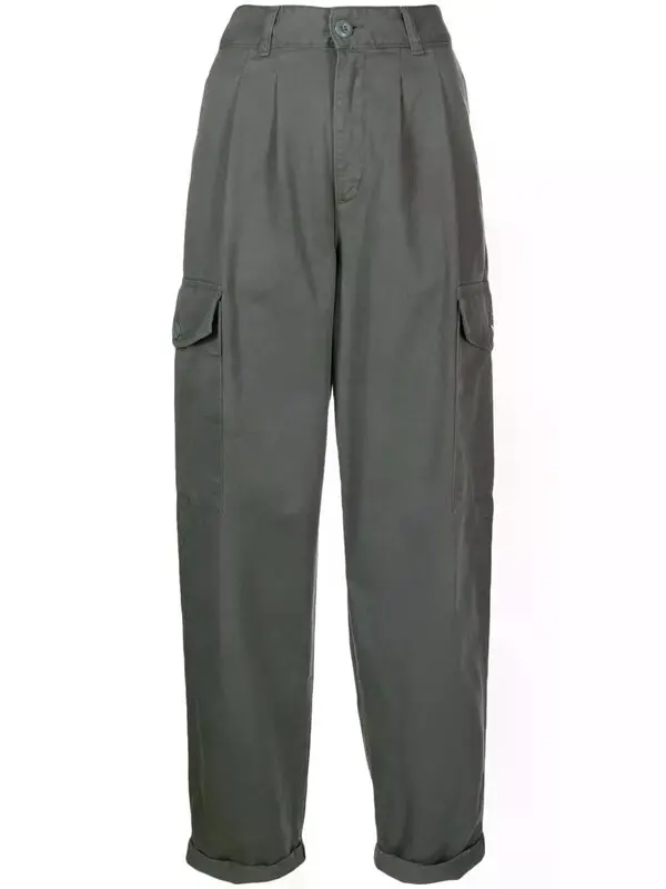 Carhartt Work In Progress Khaki Cotton High-waisted Cargo Trousers