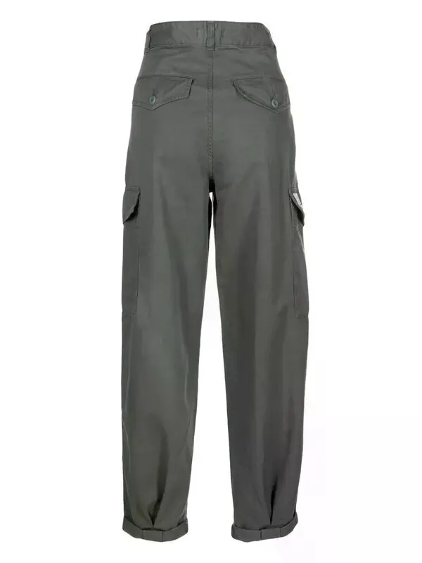 Carhartt Work In Progress Khaki Cotton High-waisted Cargo Trousers