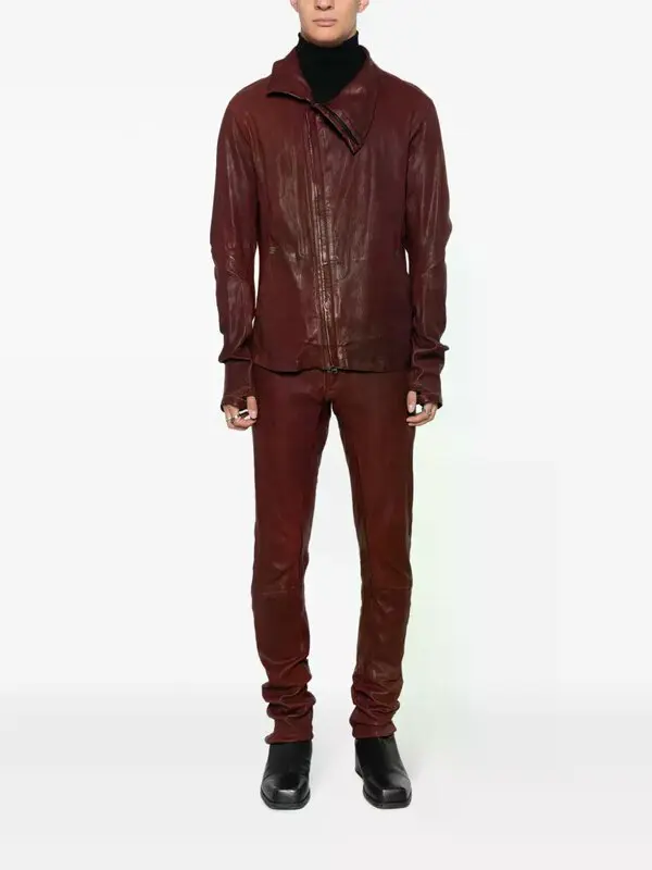 ISAAC SELLAM EXPERIENCE Imparable High-neck Leather Jacket