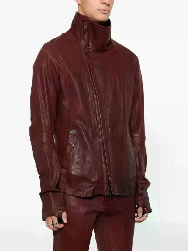 ISAAC SELLAM EXPERIENCE Imparable High-neck Leather Jacket