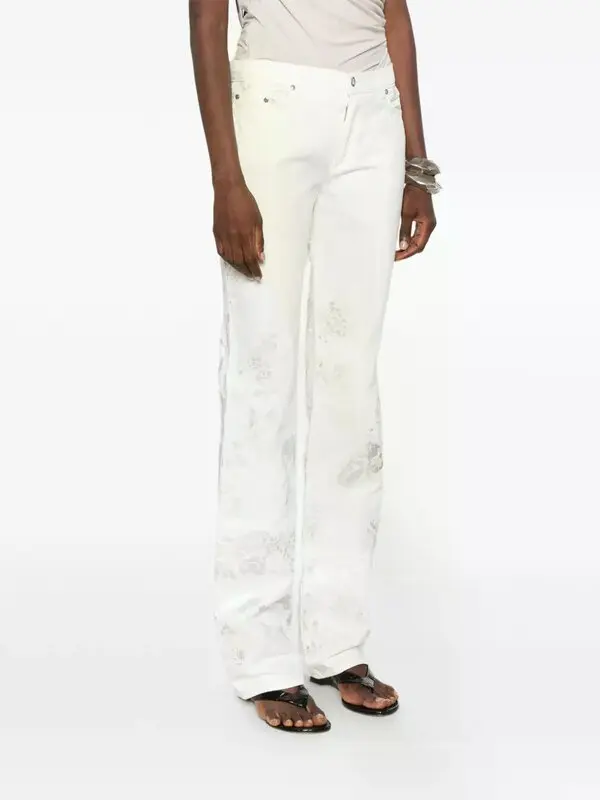 Roberto Cavalli 2000s Floral Print Trousers