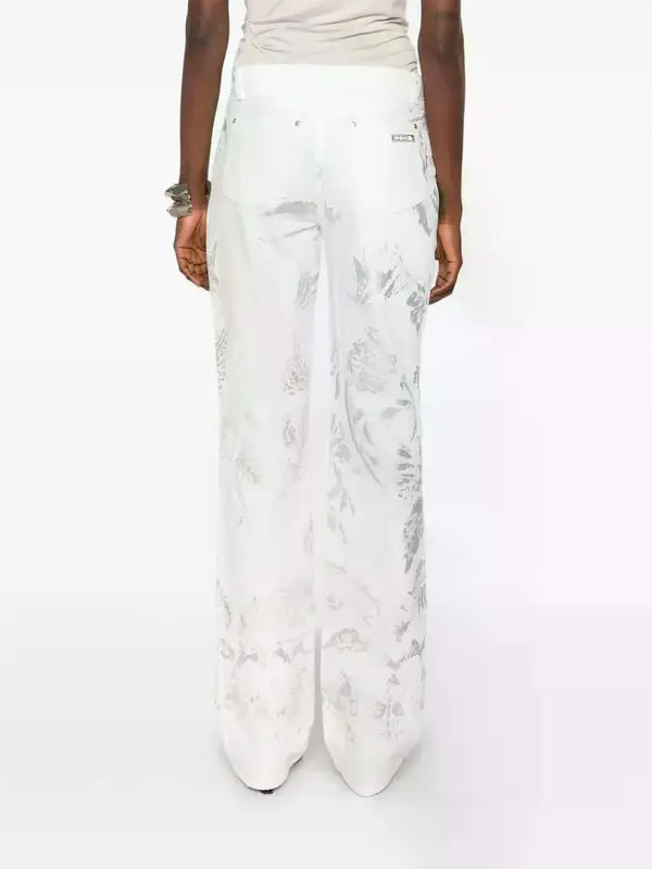 Roberto Cavalli 2000s Floral Print Trousers