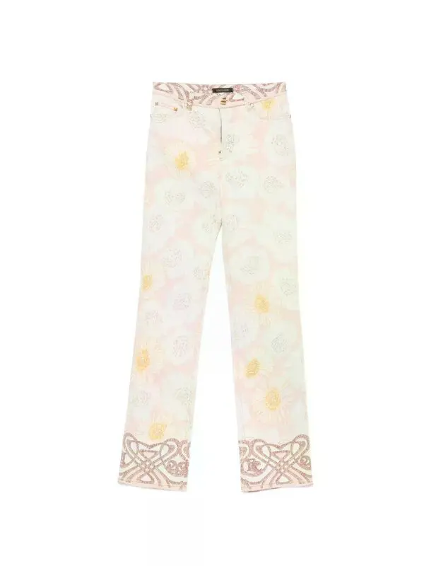 Roberto Cavalli 2000s Floral-print Jeans
