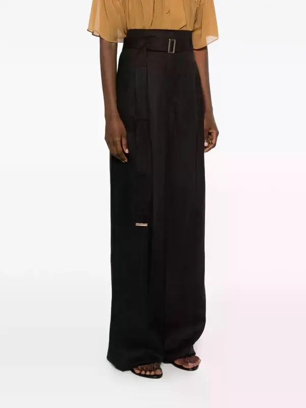 Max Mara Materia Belted Palazzo Pants