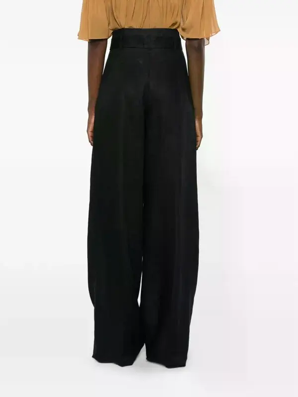 Max Mara Materia Belted Palazzo Pants