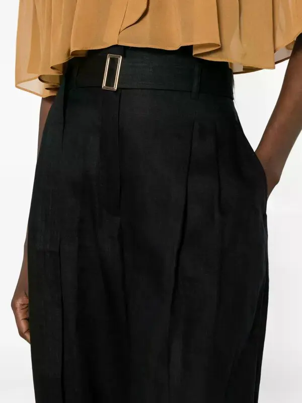 Max Mara Materia Belted Palazzo Pants