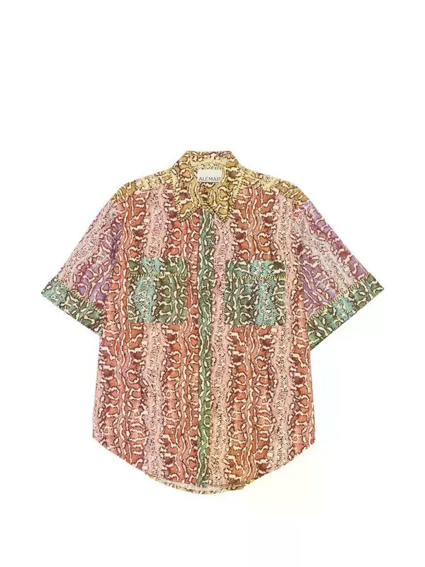 ALEMAIS Alemas Varna Snake-print Shirt - Pink