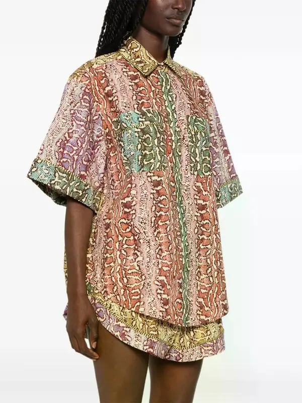 ALEMAIS Alemas Varna Snake-print Shirt