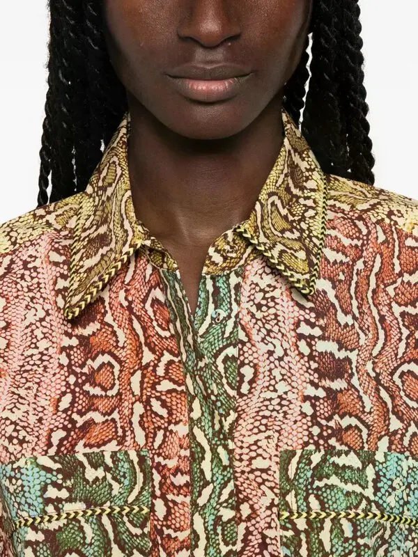 ALEMAIS Alemas Varna Snake-print Shirt