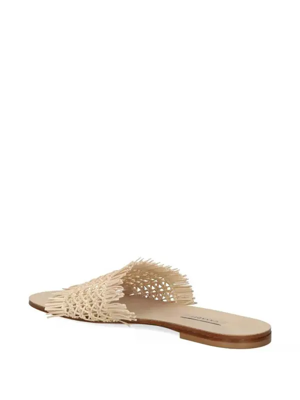 Casadei Woven Fringe Detail Sandals